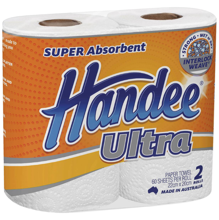 Handee Ultra White Paper Towels 2 Rolls – JWN Shop