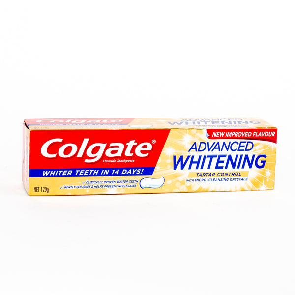 Colgate Toothpaste Advanced Whitening Tartar Control 120g – JWN Shop