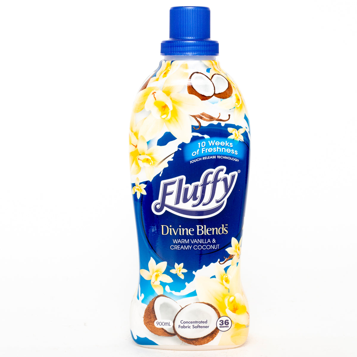 Fluffy Divine Blends Warm Vanilla & Creamy Coconut Fabric Softener 900 ...